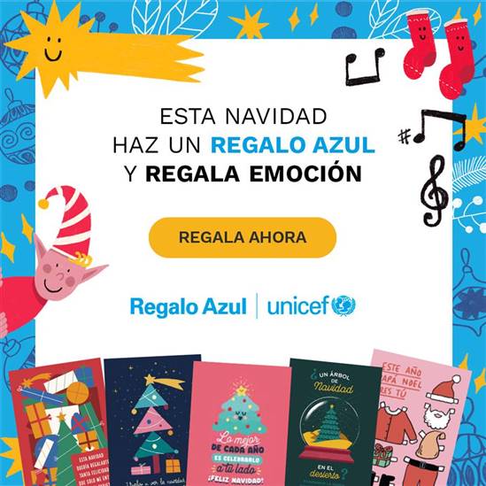 Esta Navidad regala emoción con Regalo Azul de UNICEF