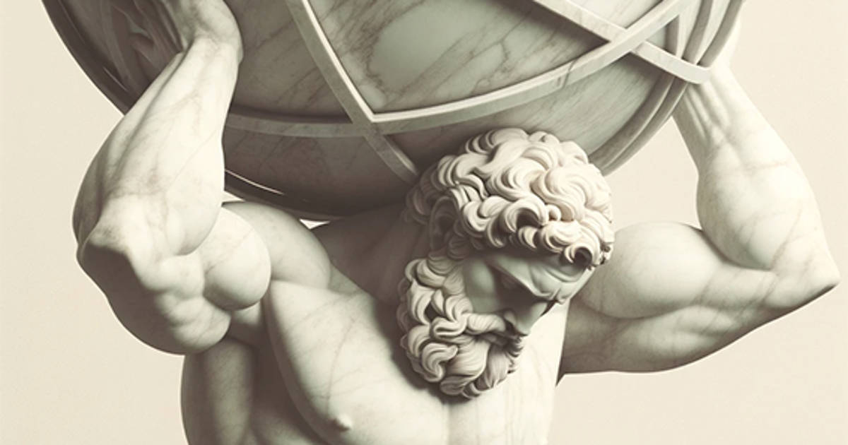 El dios griego Atlas, el titán celeste